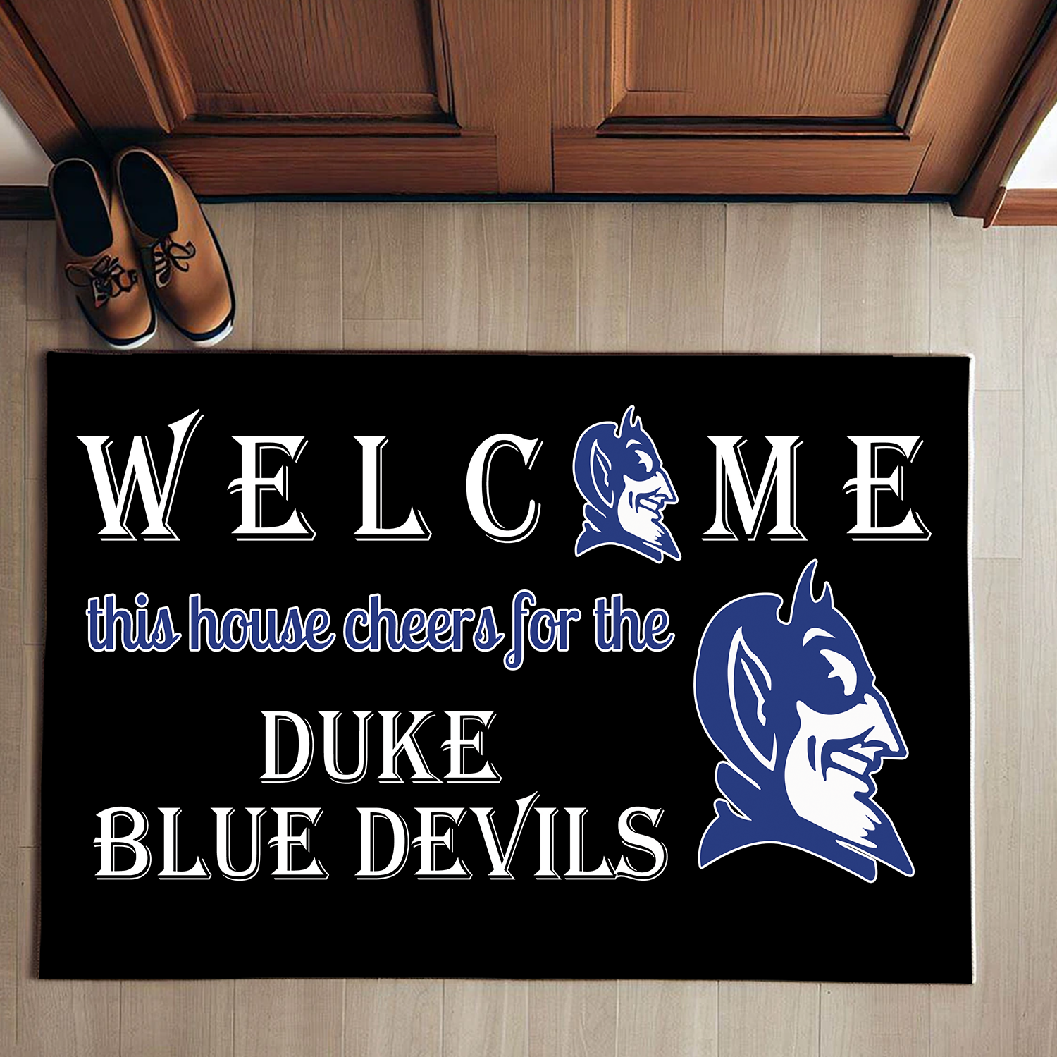 Welcome This House Cheer for Duke Blue Devils Doormat – MahhStyl